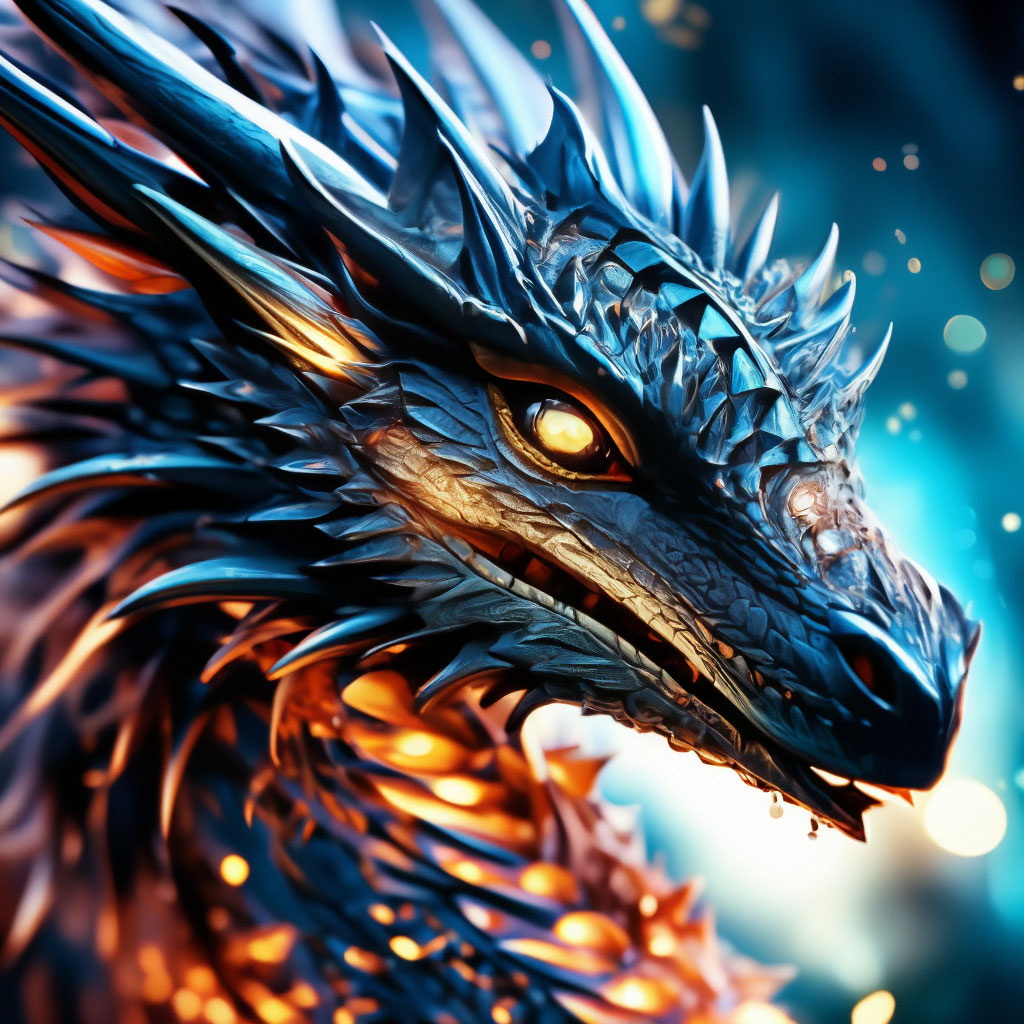 "🎁 для всех🥳 ️ NightDragon. A beautiful slender dragon with huge ...