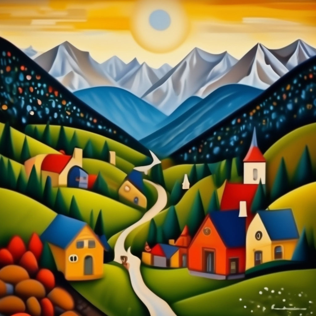 @lvk#tg#lvk☬ ࿇ ꧂ Zhe mountains primitivism, naive art, modernism ...