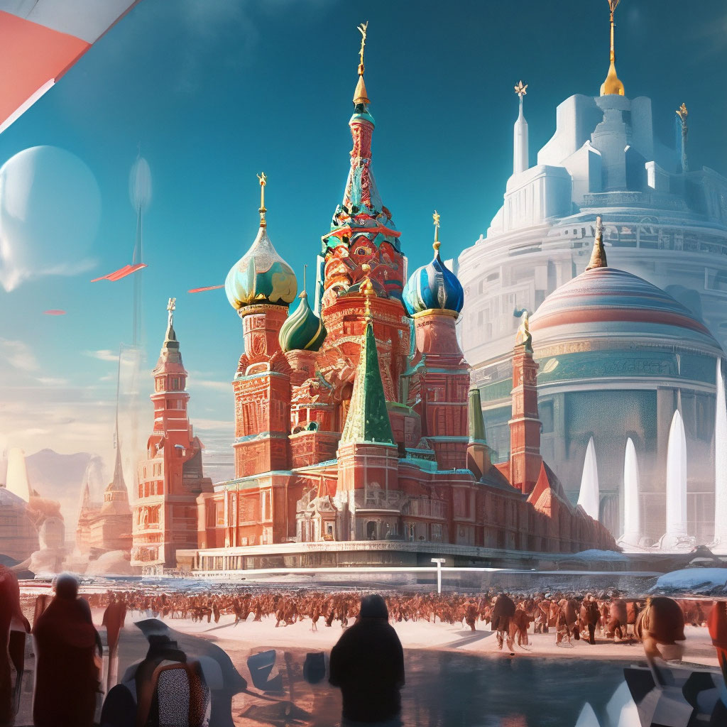"Moscow USSR of the future" — image created in Shedevrum
