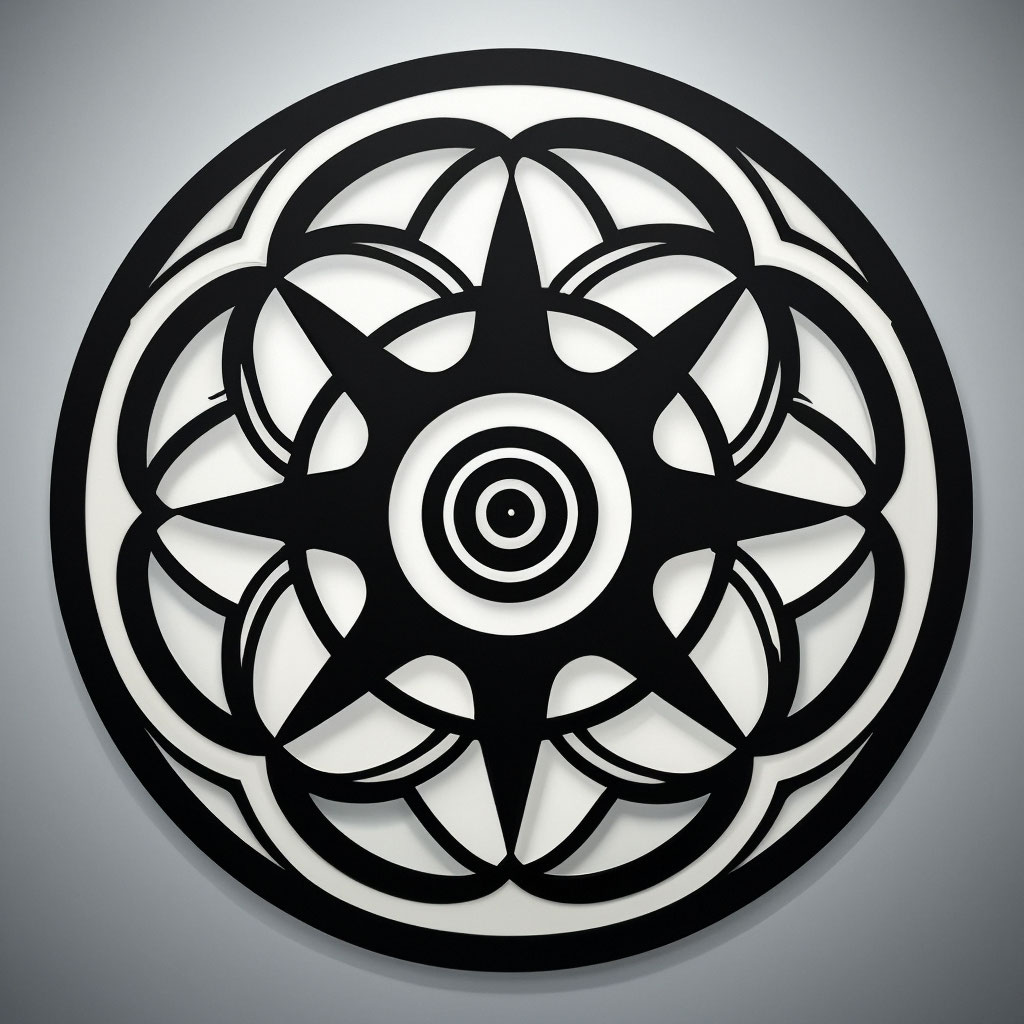 "Color sticker: Otsutsuki clan logo, vector graphics,black outlines ...