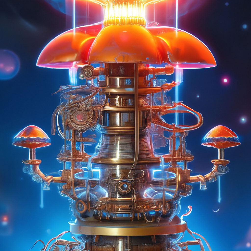"Space mechanical mushroom, mechanical parts, difficult mechanism ...