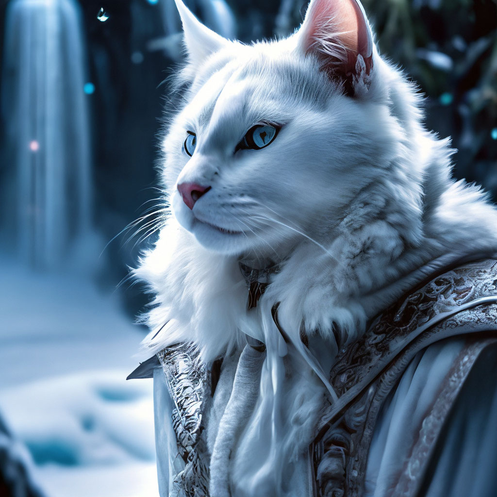 "White werewolf Cat,ultra-realistic,High Quality, ultra-saturated ...