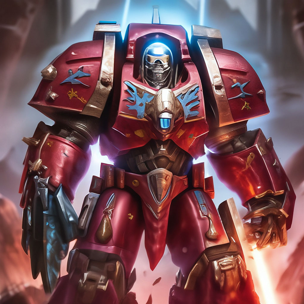 "Warhammer 40,000. assault terminator in power armor dreadnought matte ...