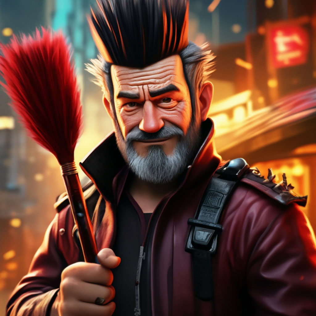 "Uncle Stan from Gravity Falls in a fez with a brush of the owner of ...