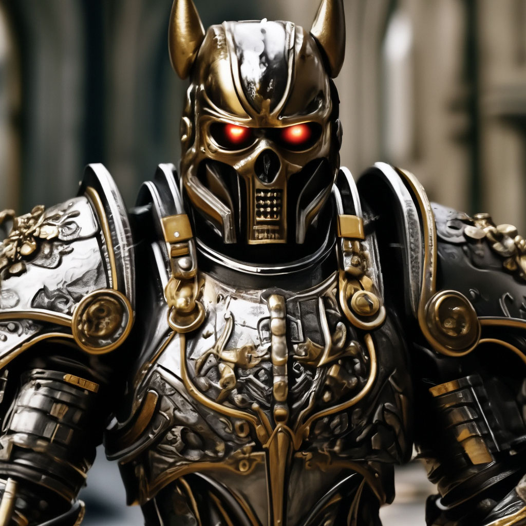 "A hybrid of terminator and Rocksteady lammerlarny armor. gothic, epic ...