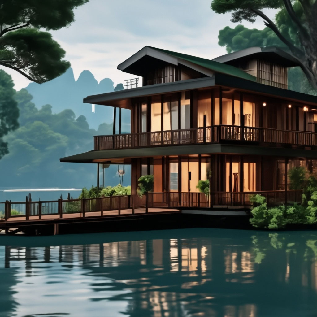 "Aesthetically pleasing, a small hotel building in the depths of the ...