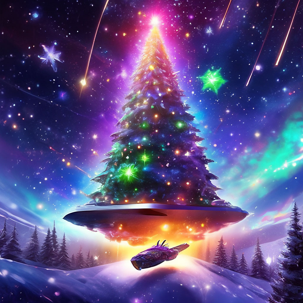 "What do you think? An unusual Christmas tree made of stars and planets ...