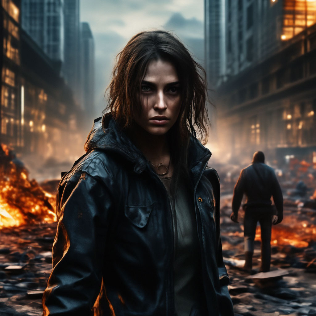 "Survive after the apocalypse,people,zombies, destroyed city animals ...