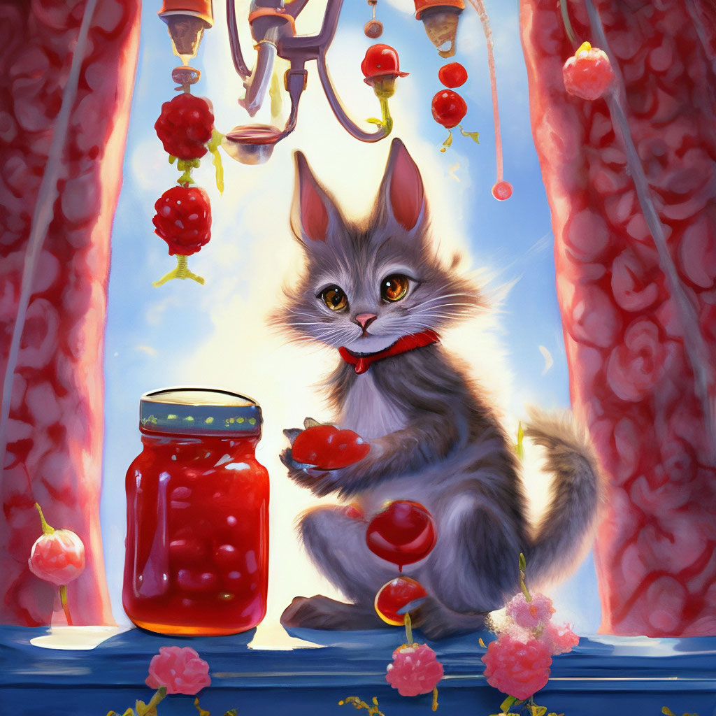 "A jar of raspberry jam. Whoosh! And that's it. And you're supposed to fool around a little bit ...