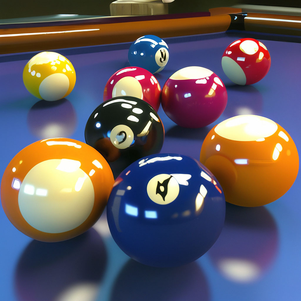 "Moving billiard balls gif" — image created in Shedevrum