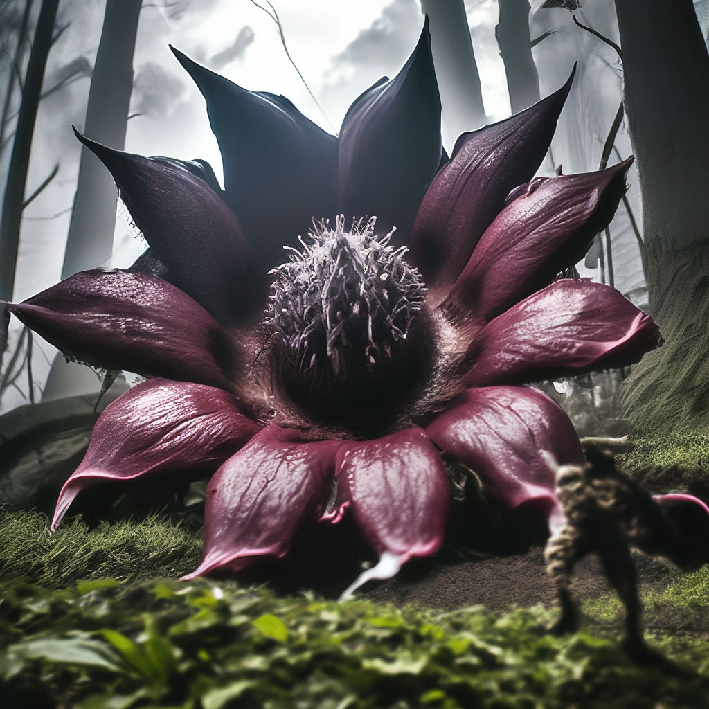 "A huge flower is a predator and a victim....horror,gothic,hyperrealism ...