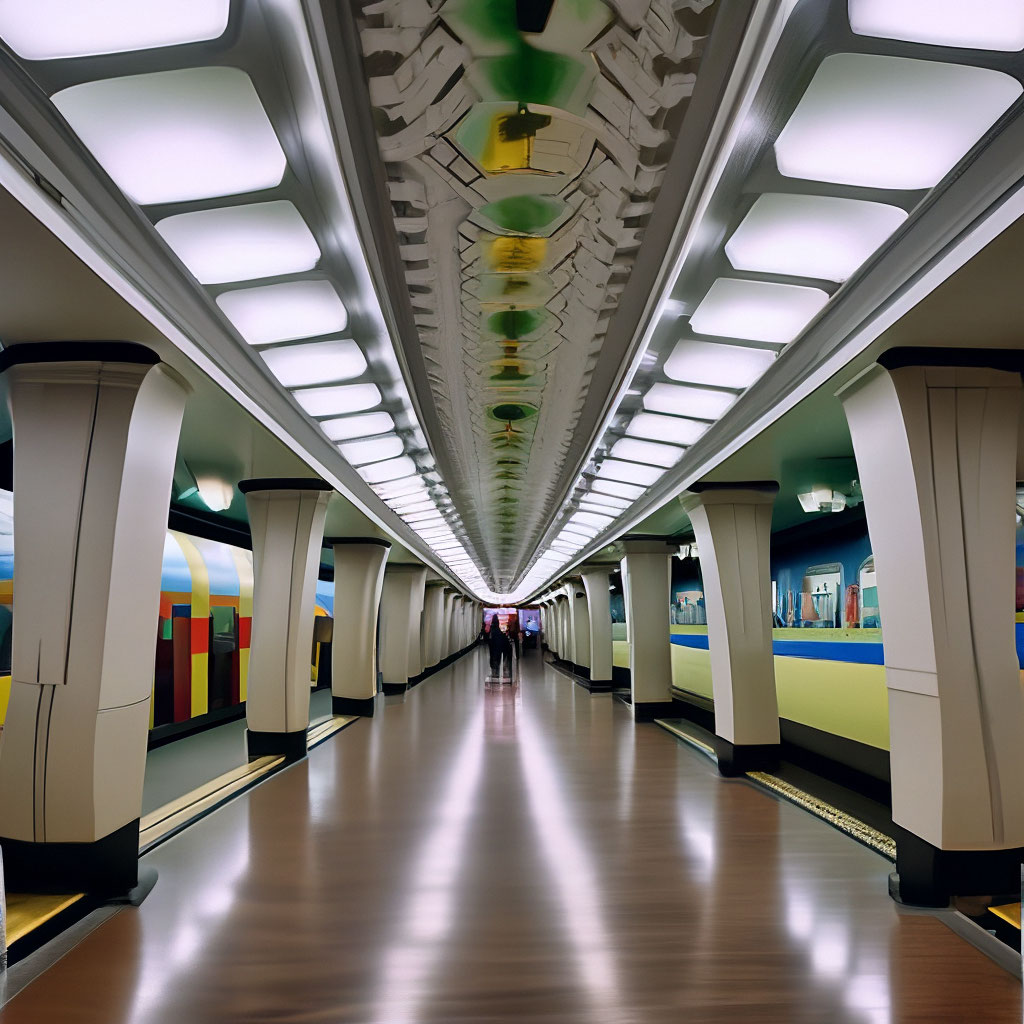 "Moscow 1980 Sokolniki metro station" — image created in Shedevrum