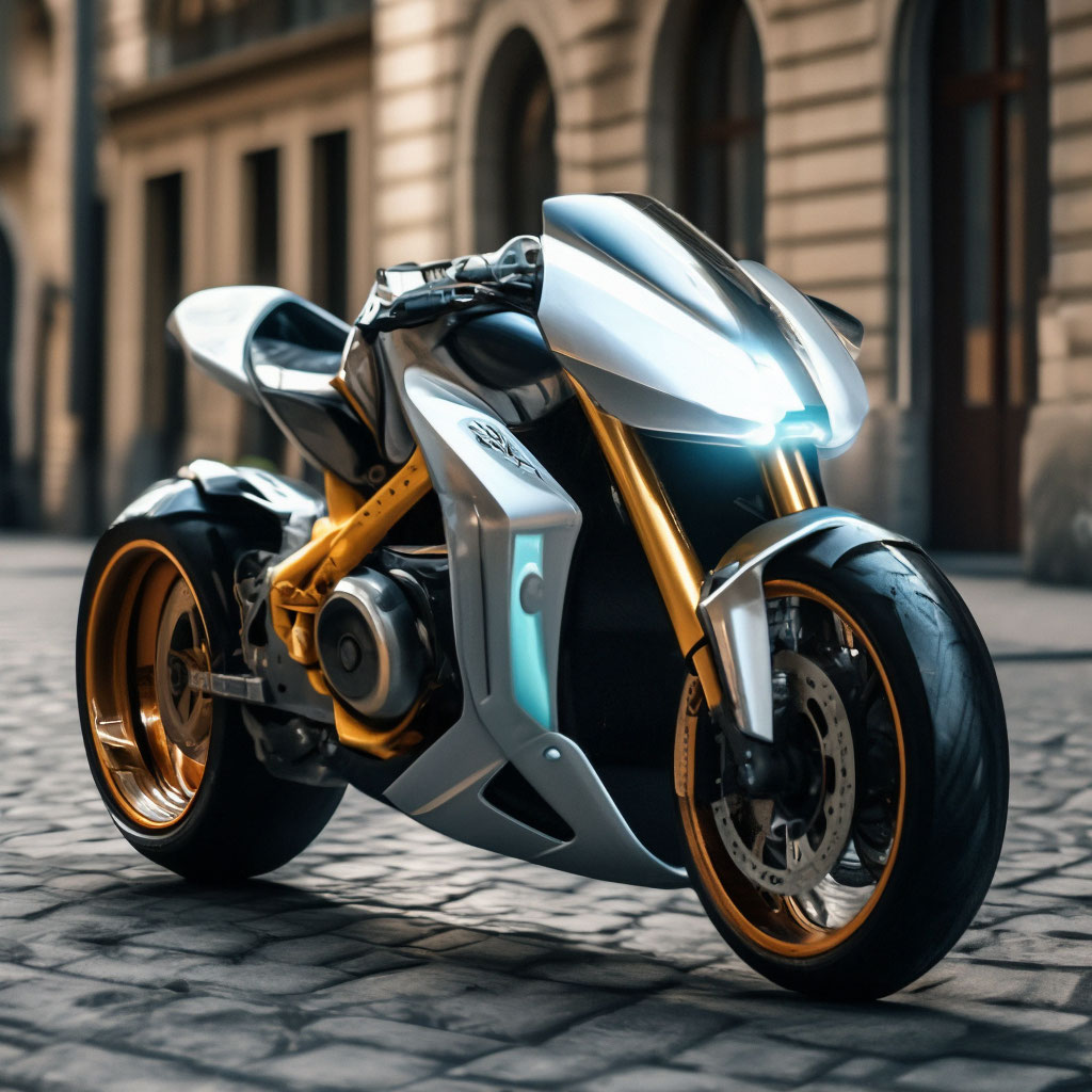 "Motorcycle of the future, beautiful, realistic, professional photo, 4k ...