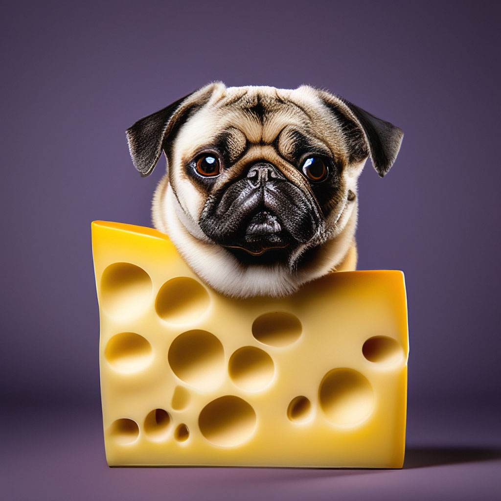 "A creature that is a hybrid between a pug and a cheese" — image ...