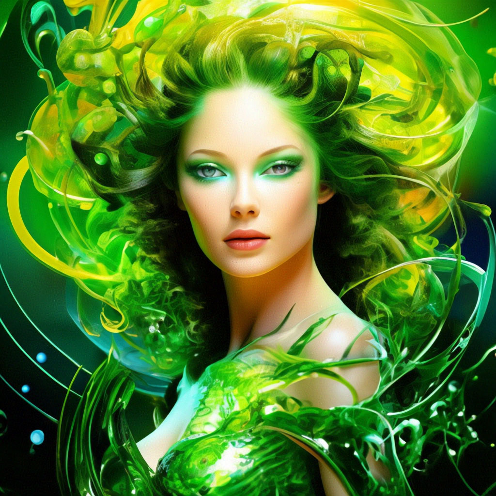 Solar mail ;cellular structures of the universe;chlorophyll;splashes of