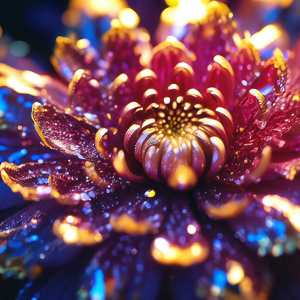 "Fabulous chrysanthemum flower, petals made of fine ruby dust,terry ...
