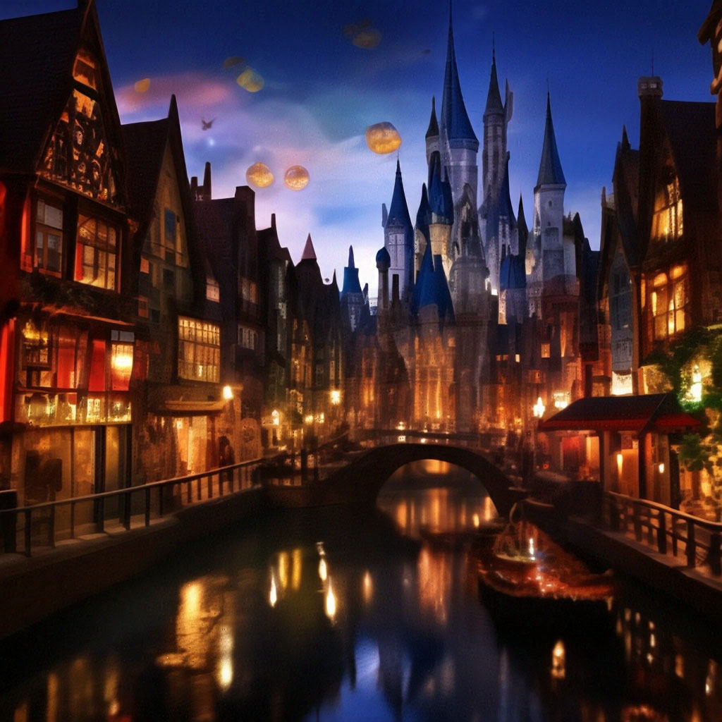"The city of "Festive" Magic Countries." — image created in Shedevrum