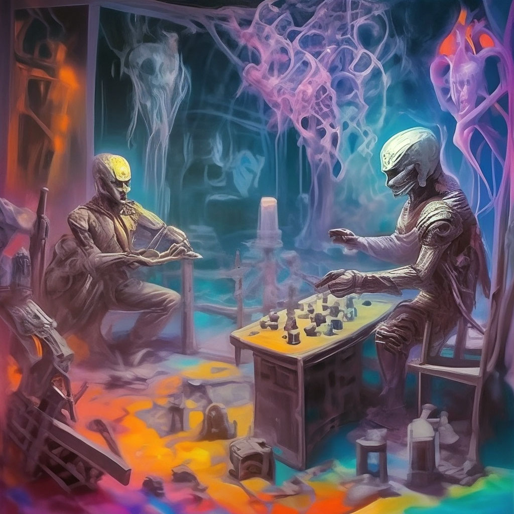 "Иной мир... Colorful chalk image, afterlife Necro-biovelevate ...