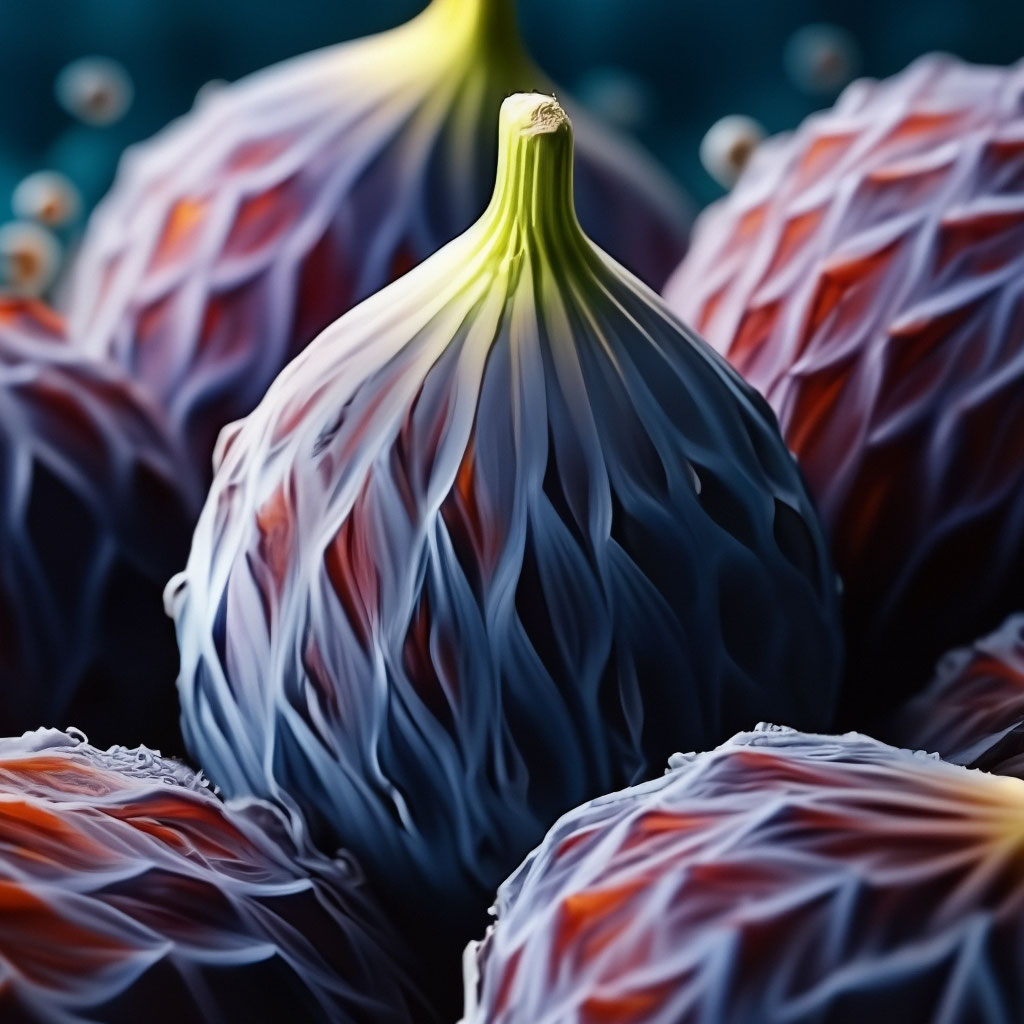 "The world under the microscope of mold on figs, fractal, honeycomb ...