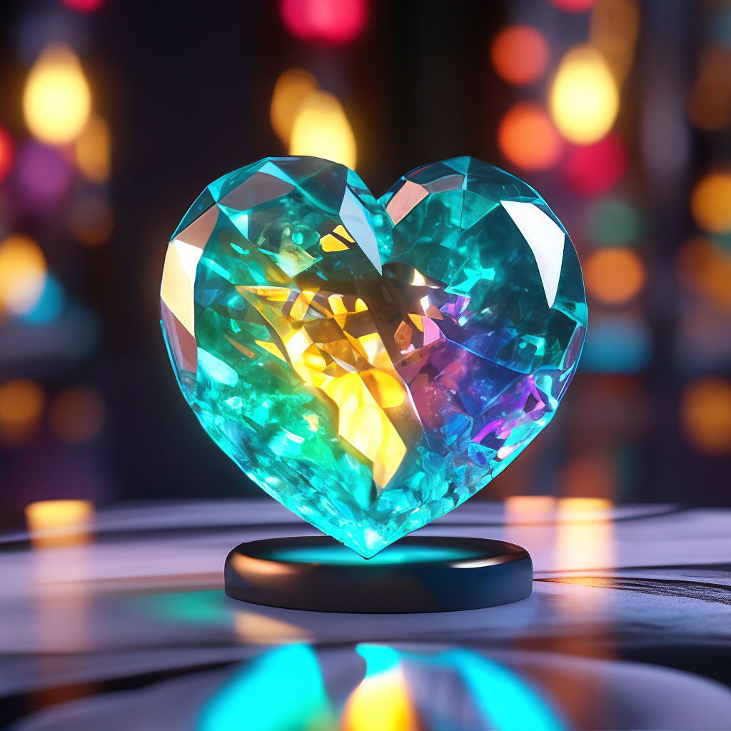 "The most beautiful Crystal heart made of paraiba tourmaline on a ...