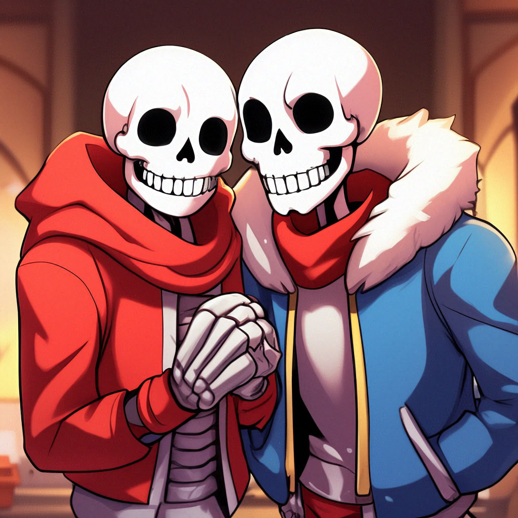 "Sans and Papyrus are the best skeleton brothers in the anime style and ...