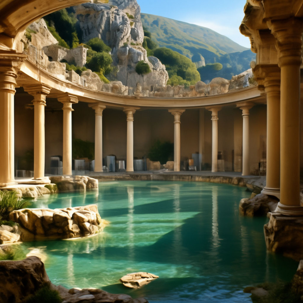 "Greek Thermal baths" — image created in Shedevrum