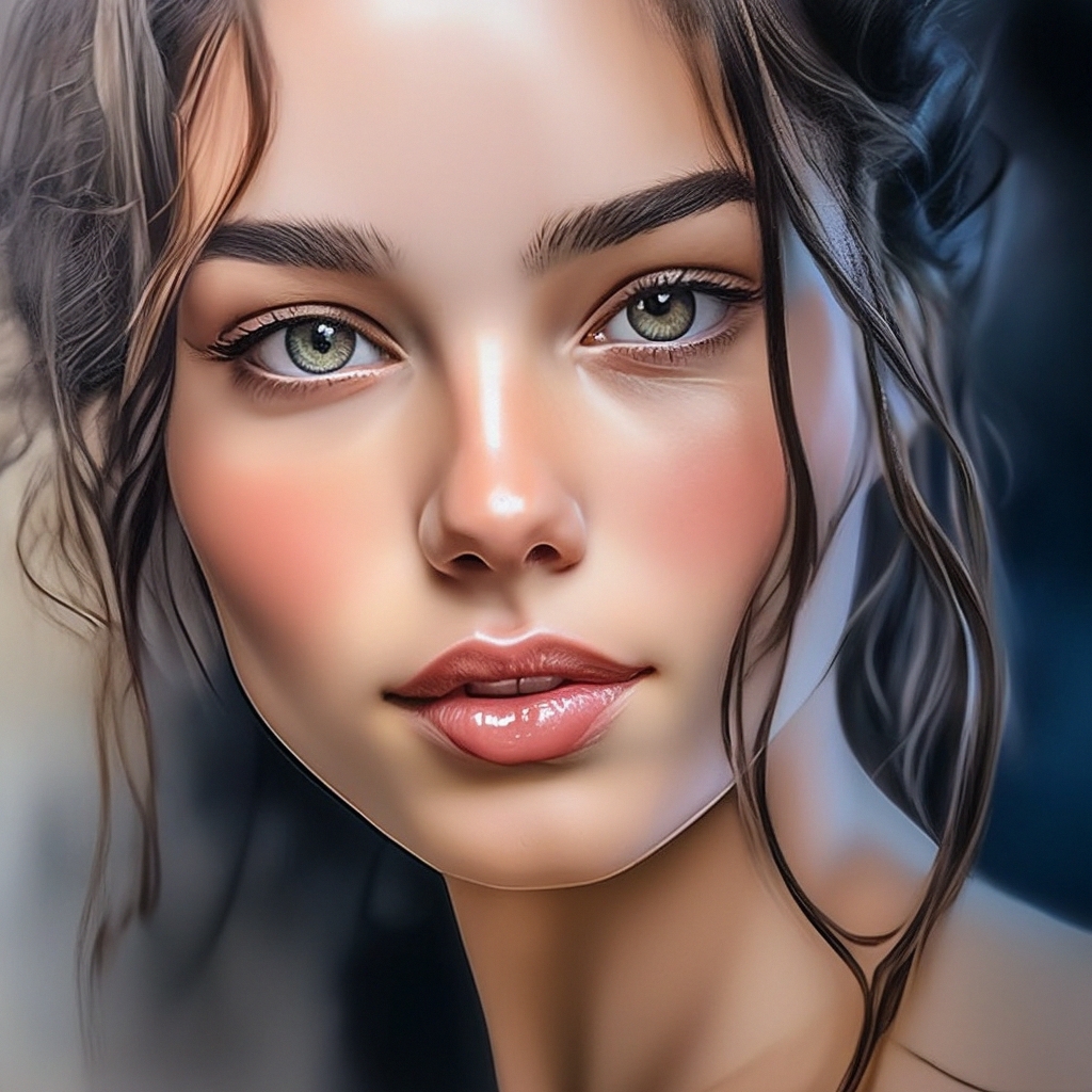 "Beautiful girl looks face, near aesthetically pleasing, beautiful ...