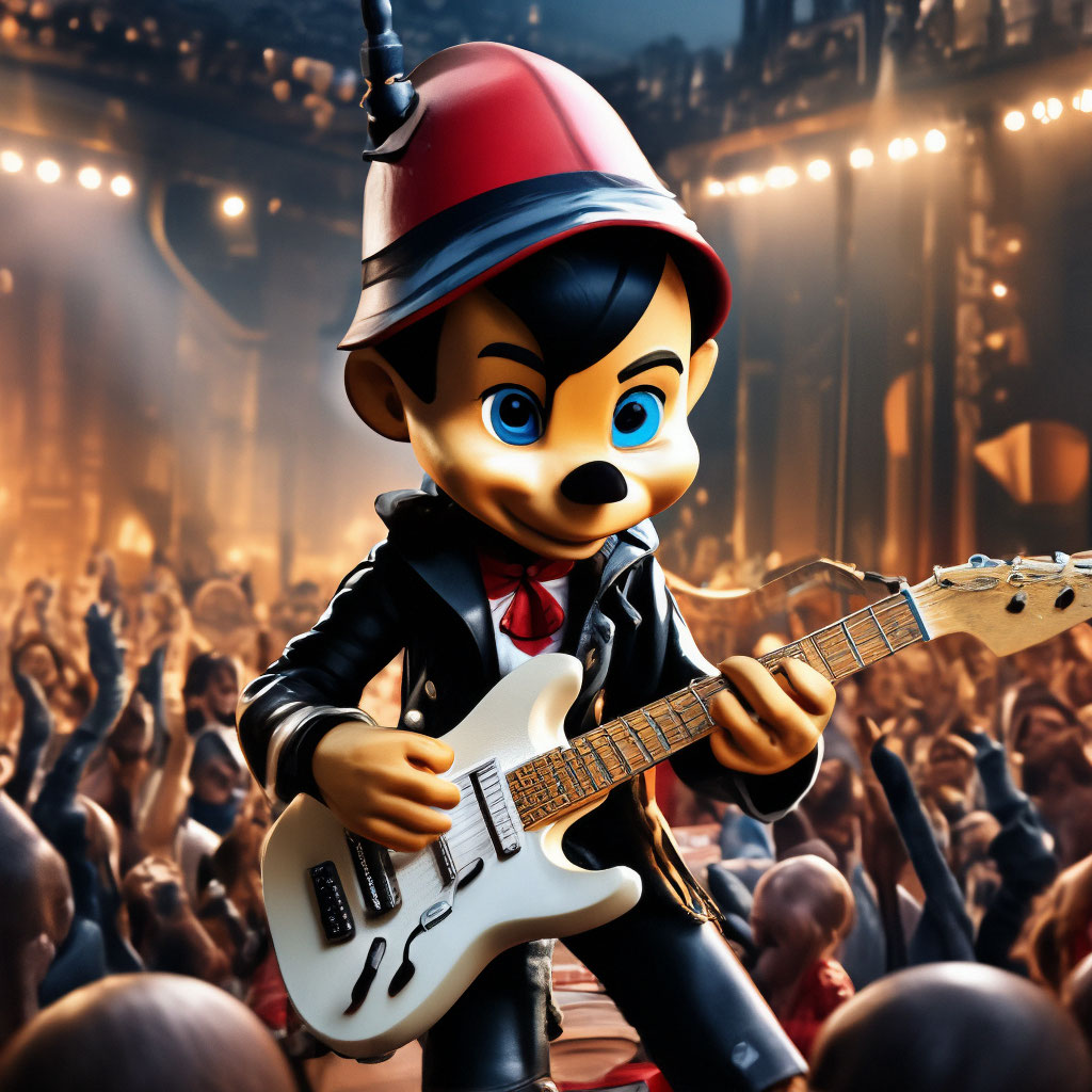 "Concert⚜️ Anthropomorphic crazy Pinocchio performs on the big stage at ...