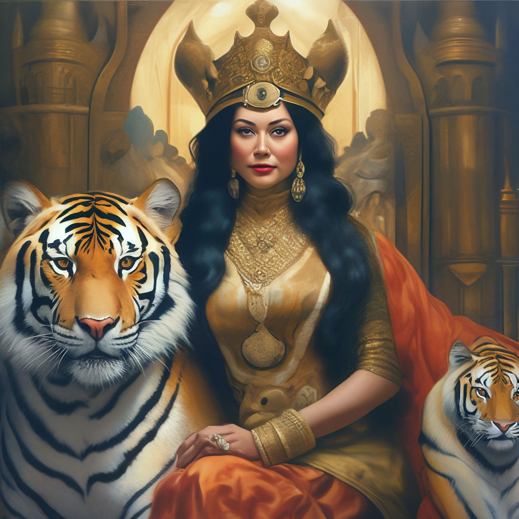 the tiger queen" — image created in Shedevrum