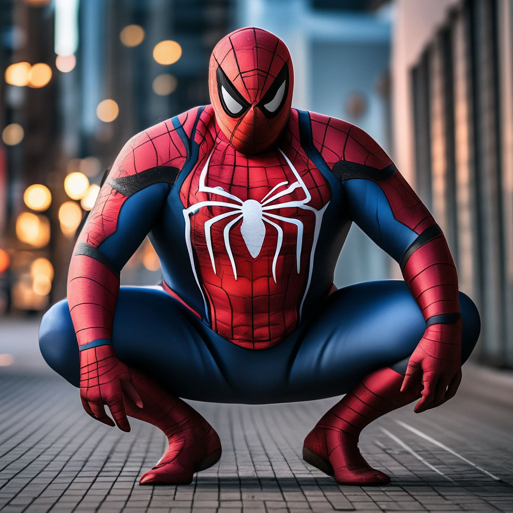 "Fat spider man" — image created in Shedevrum
