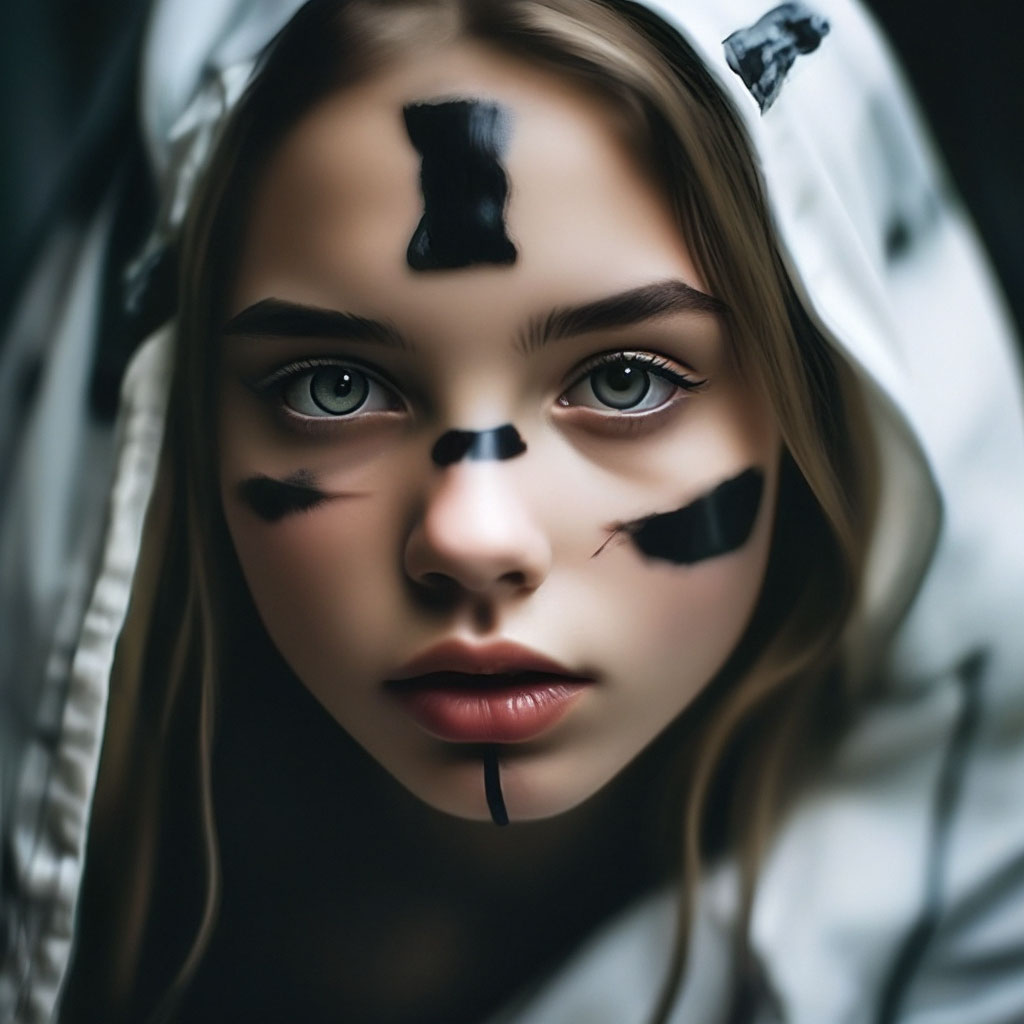 "Bad girl,photorealism,, aesthetically pleasing, beautiful ...