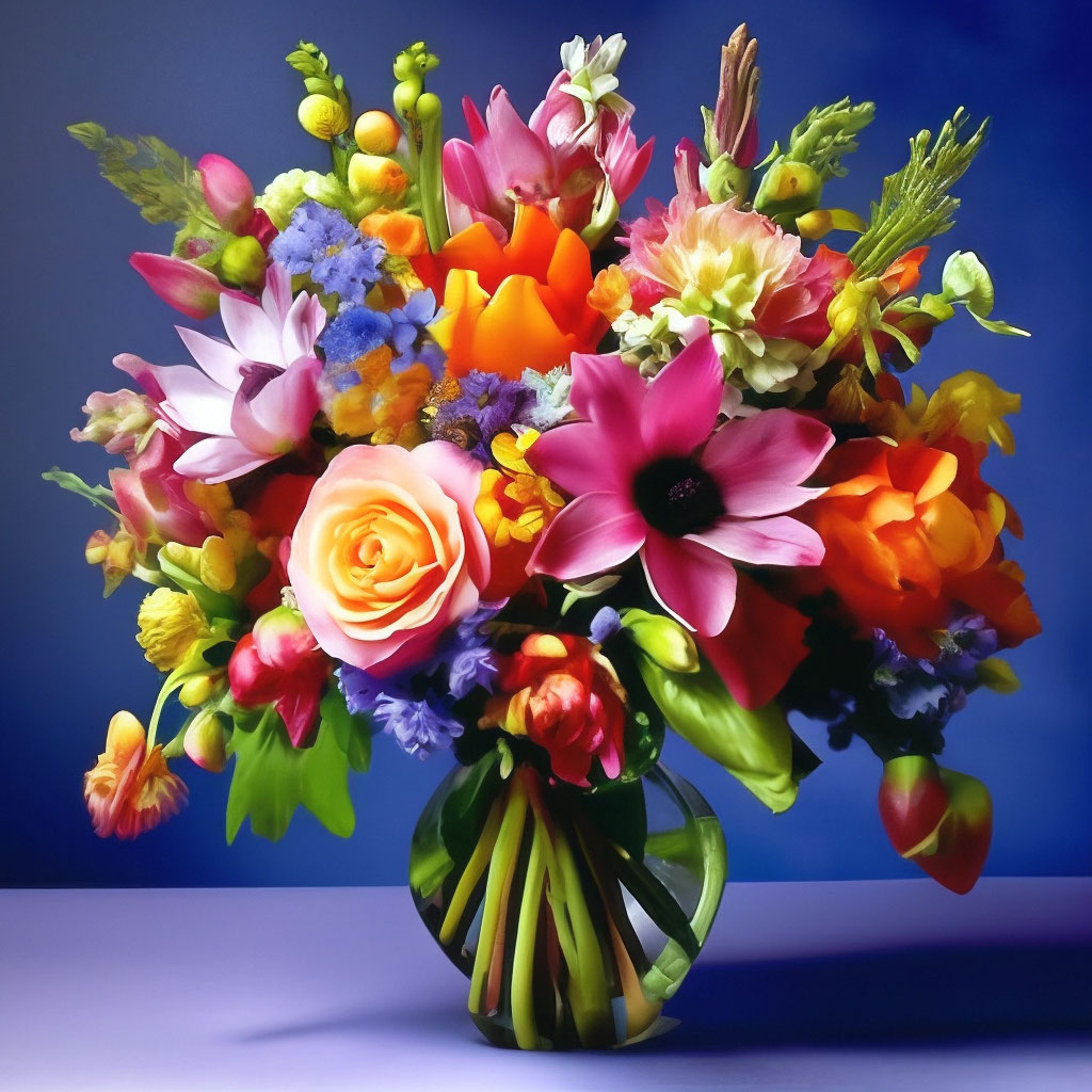 "A bouquet of unusual, fabulously fantastic flowers, in a beautiful ...