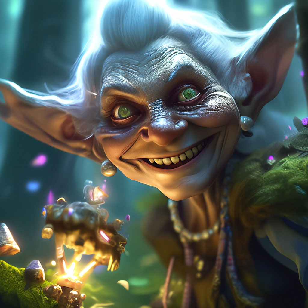 "Photorealism, beautiful, spectacular forest troll in collaboration ...