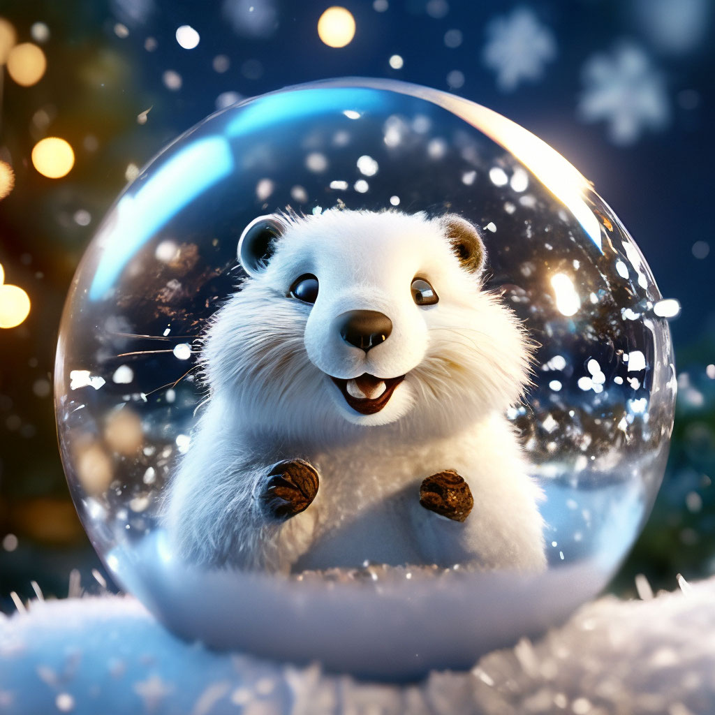 "Glass ball in the form of a beautiful,cute,anthropomorphic New Year's ...