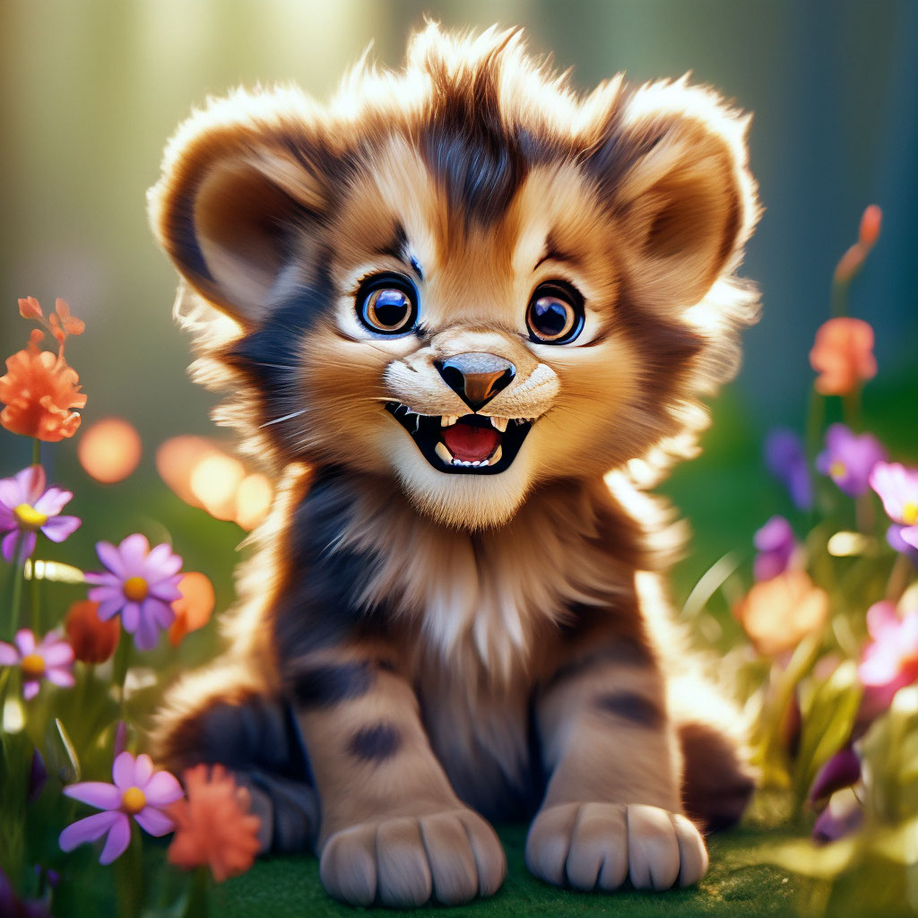 "@sonykpk Creepy funny fluffy bug-eyed baby lion cub black and brown ...