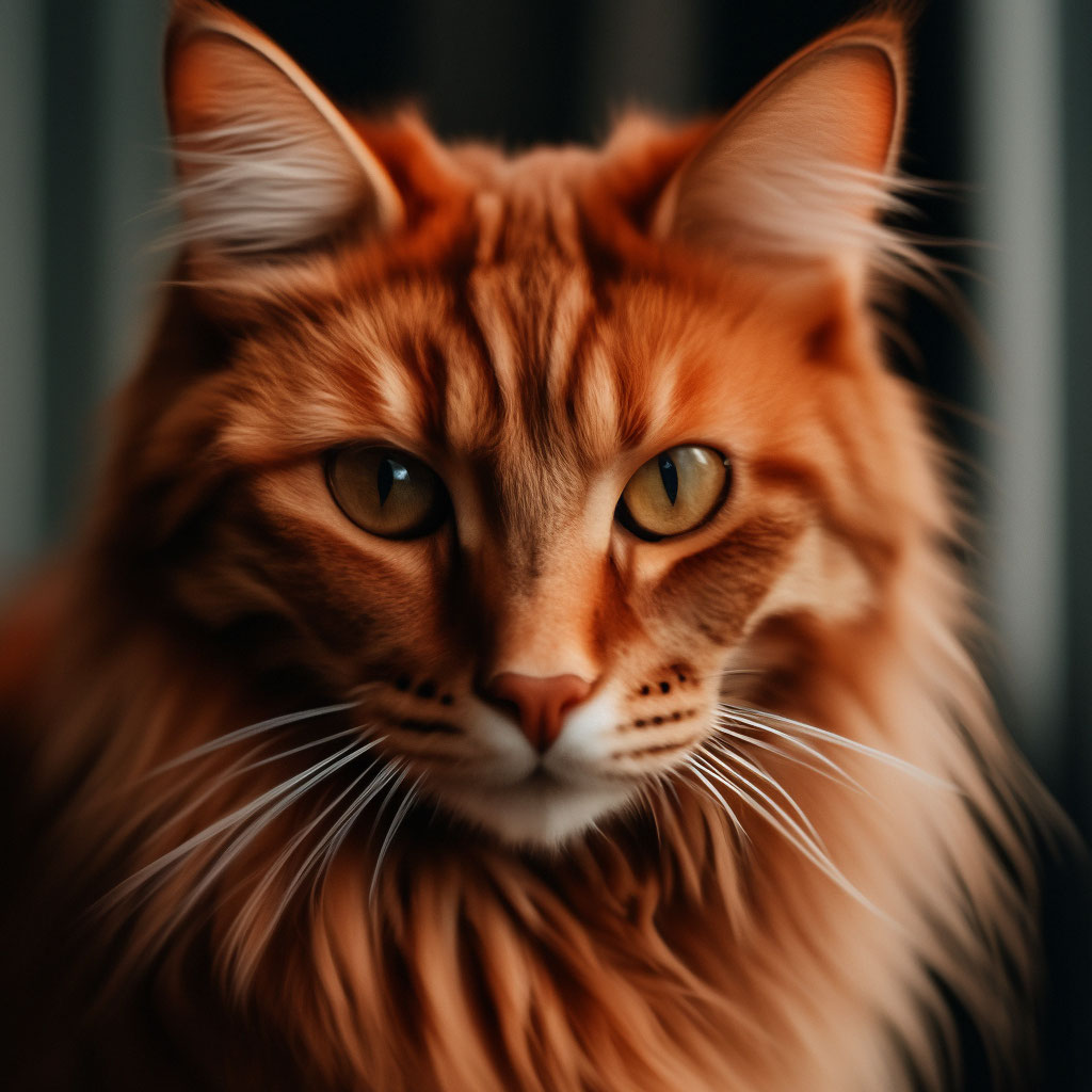 "Red cat" — image created in Shedevrum