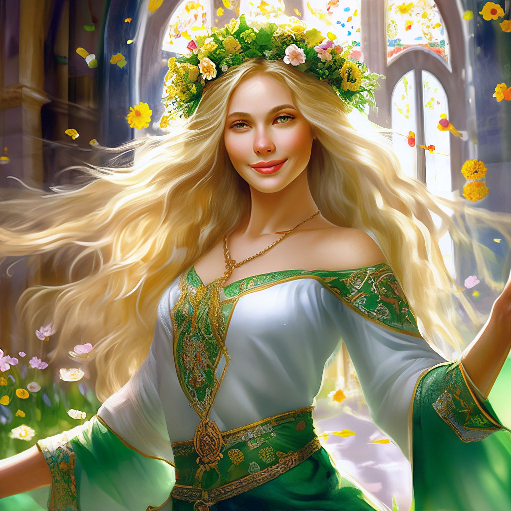 "Lelya. beautiful and radiant Slavic goddess of spring, with long ...