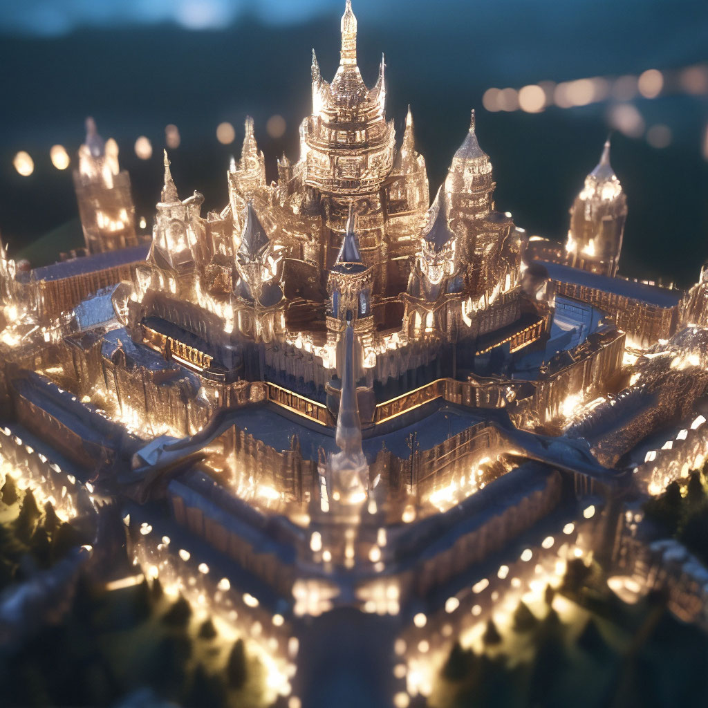 "Top view of hyper detailed supermassive royal castle,from dark fantasy ...