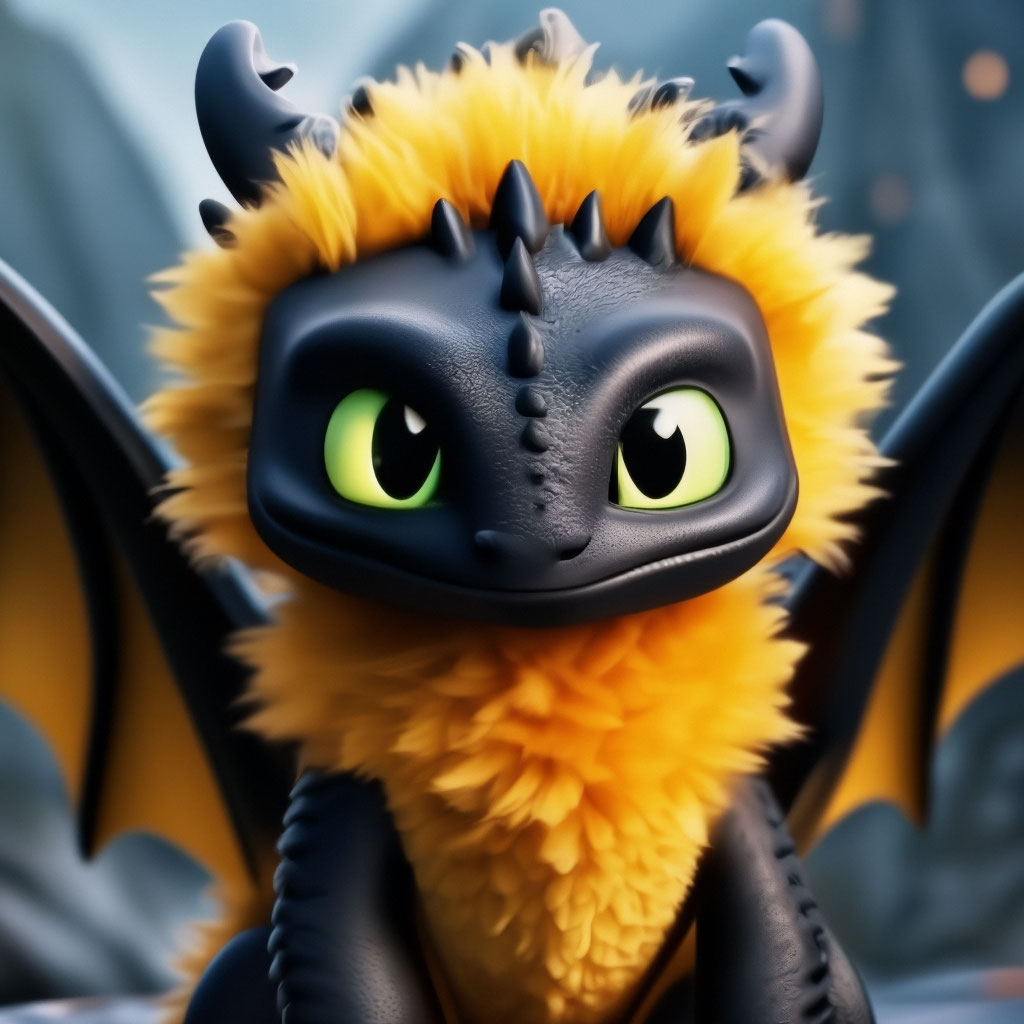 " ️ ️ ️Animal world ️ ️ ️ Cute fluffy pineapple dragon toothless in a ...