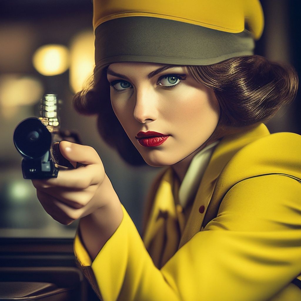 "Spy girl, 1930s, like spy movies,, aesthetically pleasing, beautiful ...