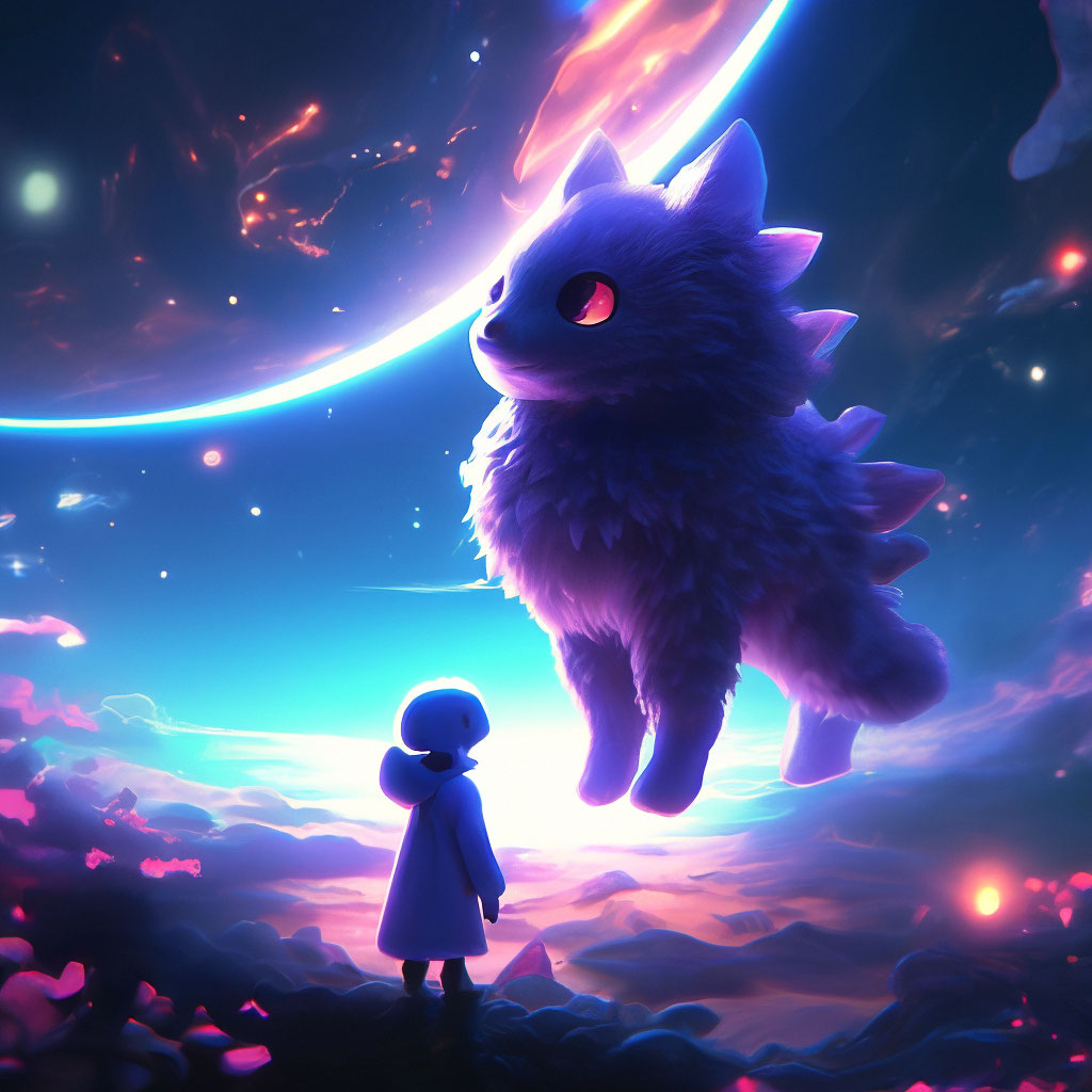 "A creature from outer space ,fluffy ,charming and affectionate ...