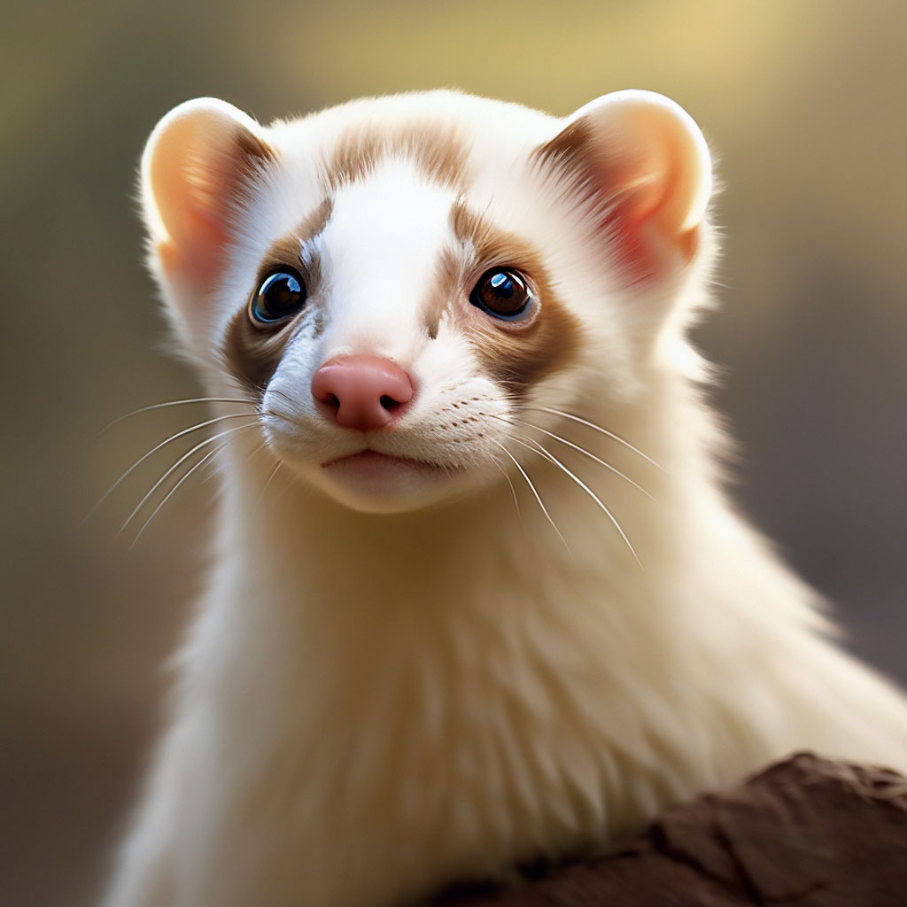 "Cream-colored winged ferret" — image created in Shedevrum