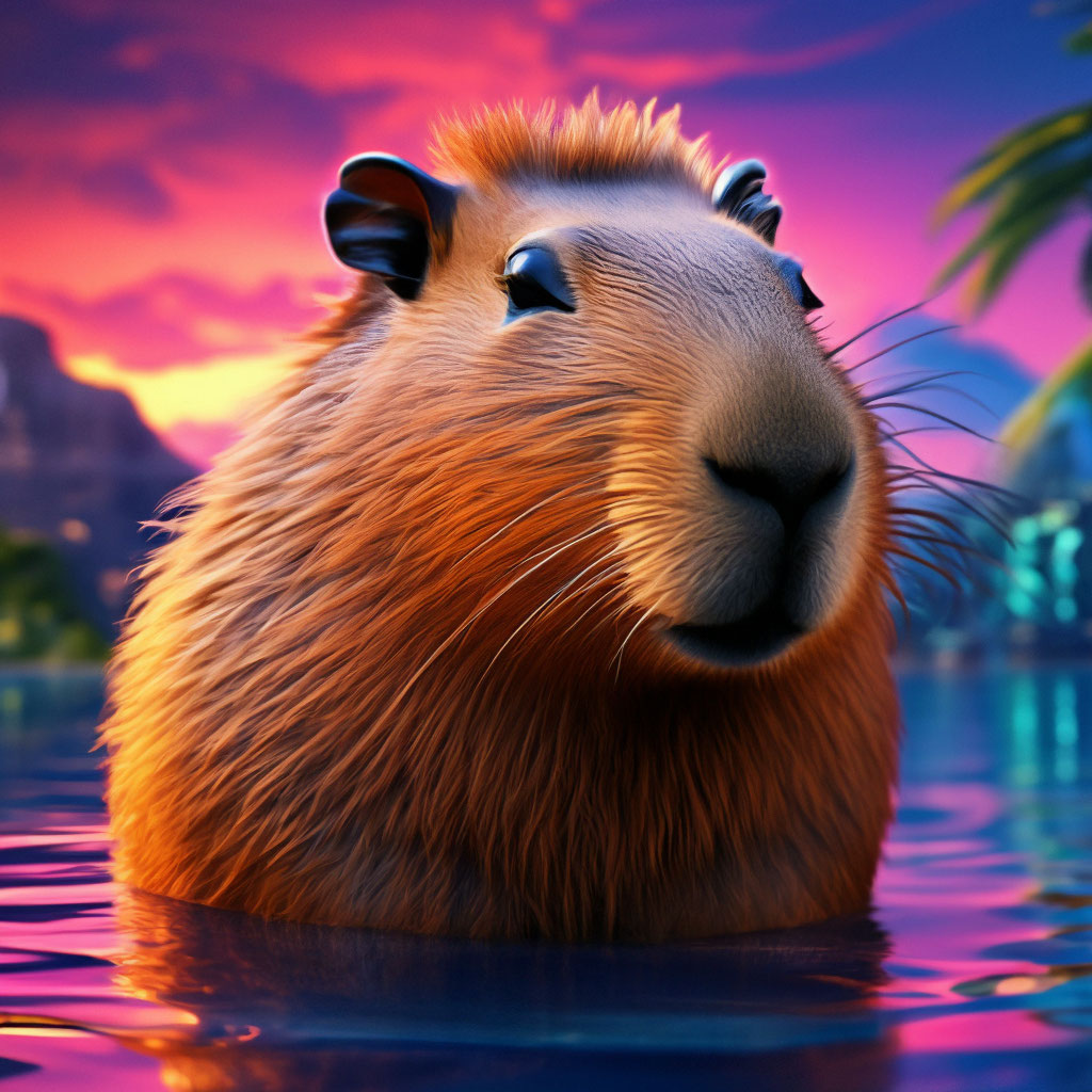 "Capybara realistic" — image created in Shedevrum