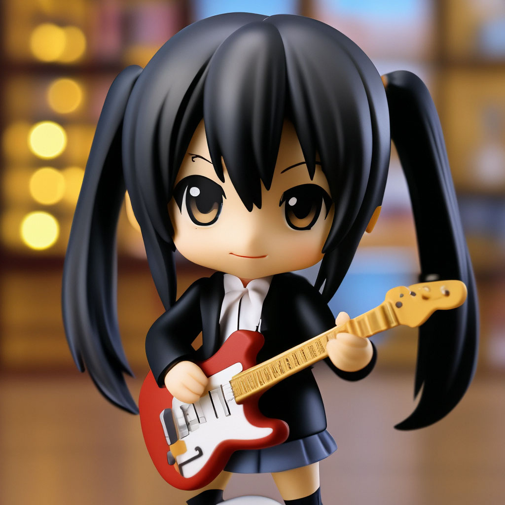 "Azusa Nakano, K-on anime, Nendoroid Figure" — image created in Shedevrum