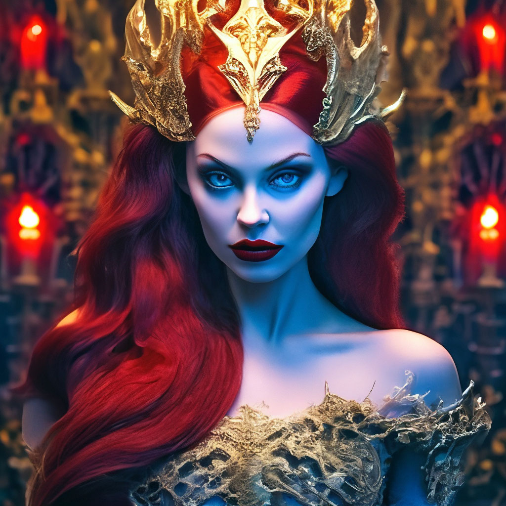 "Ariel Disney's Little Mermaid as Maleficent, gothic, horror, dark ...