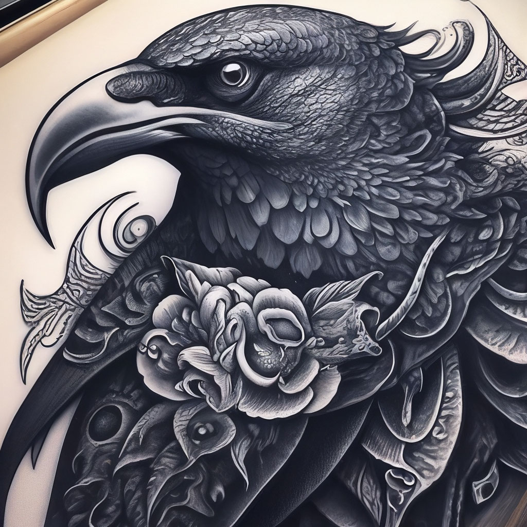 "@DonDimon⚡️🇷🇺 black raven, Slavic patterns, tattoo, 2d, vector ...