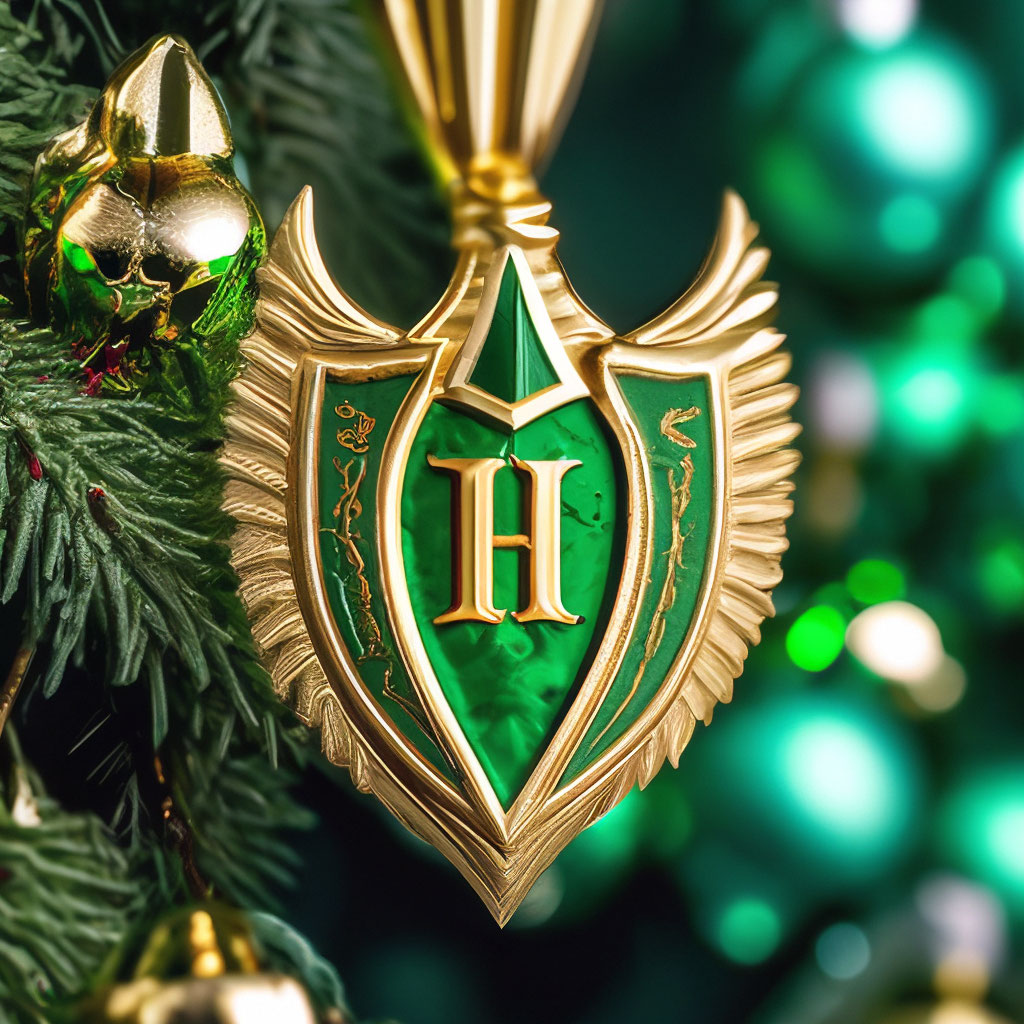 "Paladin New Year's green gold-rimmed emblem with the signature Paladin ...