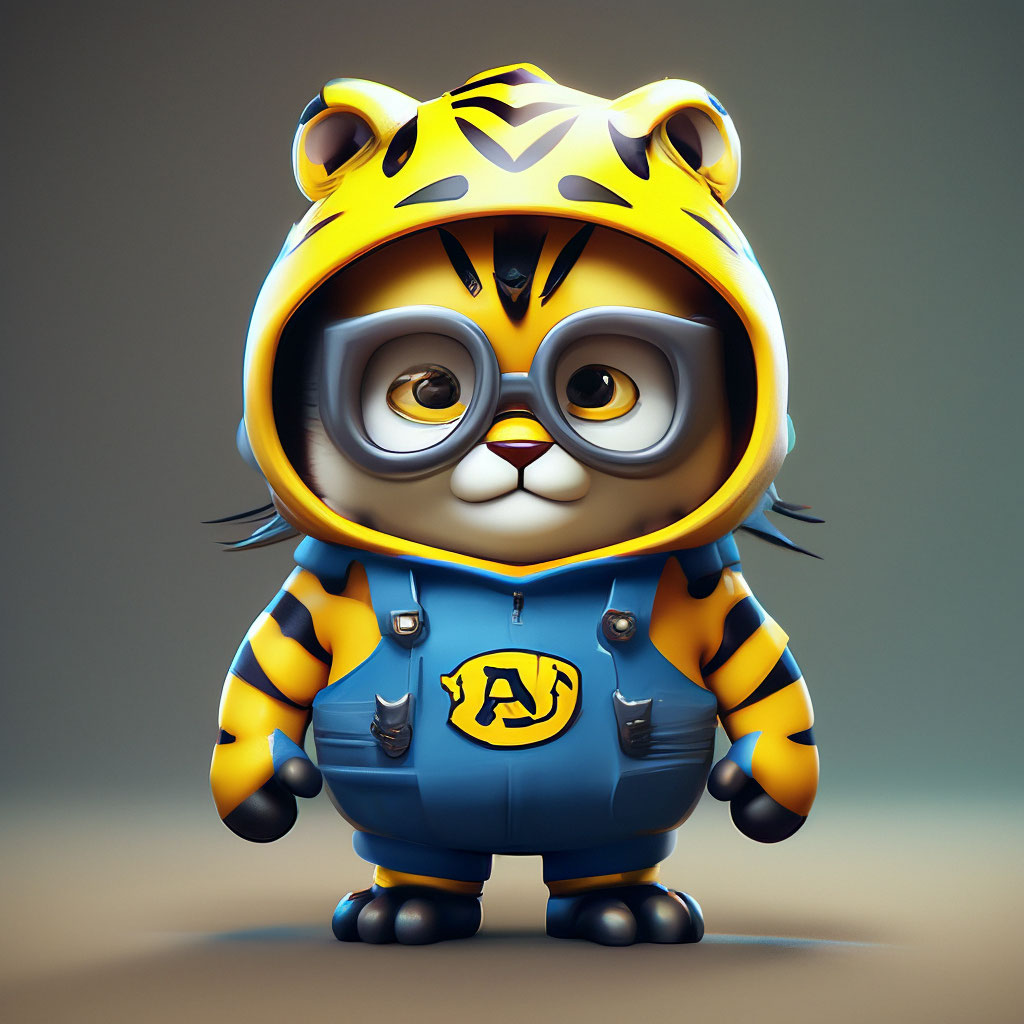 "Tiger minion" — image created in Shedevrum