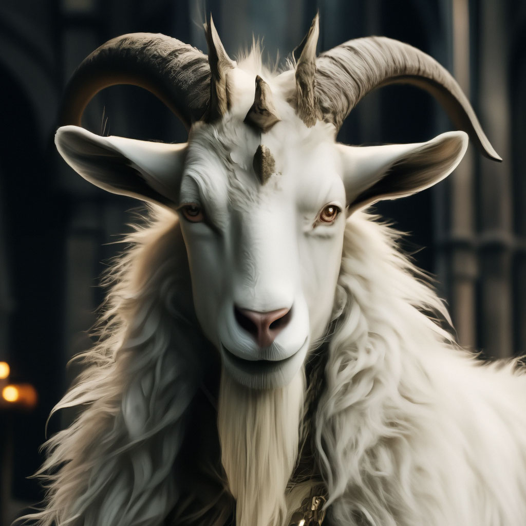 "The white goat of Milo" — image created in Shedevrum