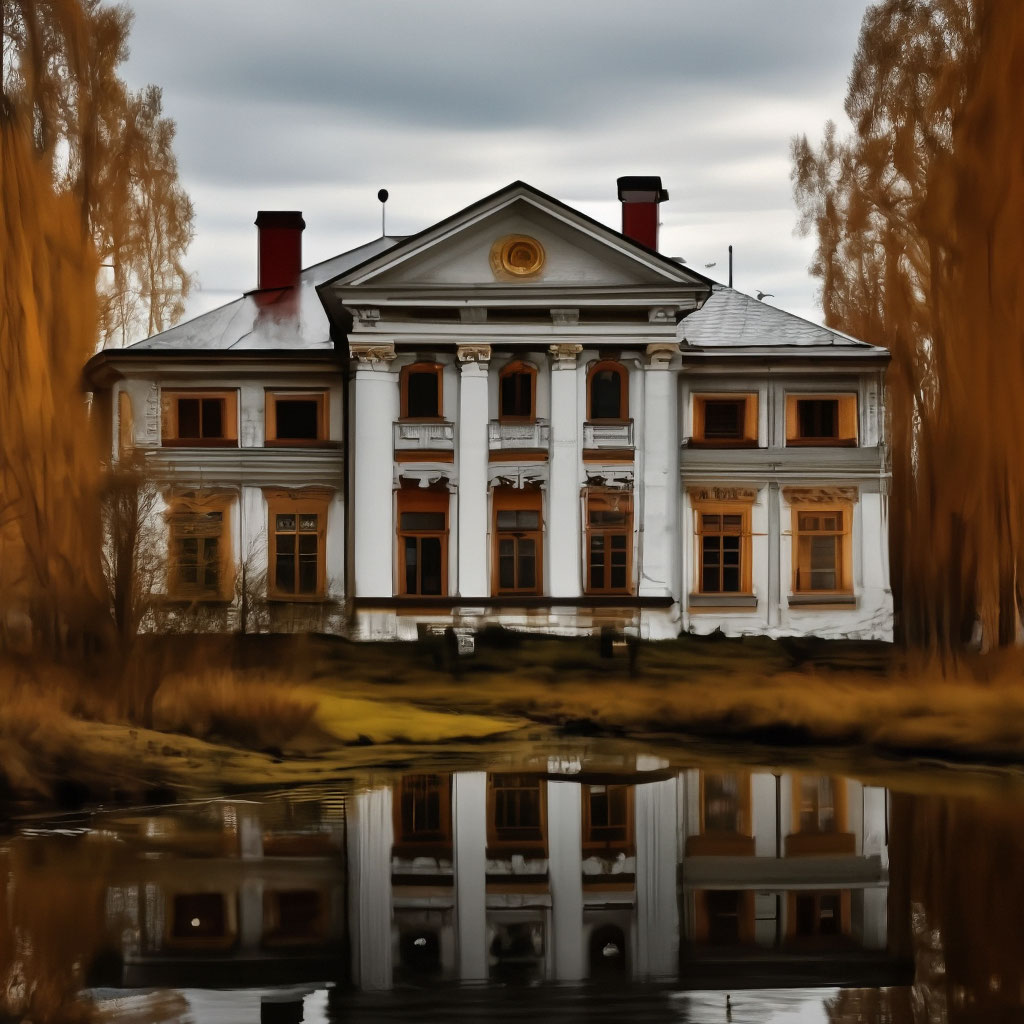 "Waiting for winter. an old Russian manor house of the 19th century ...